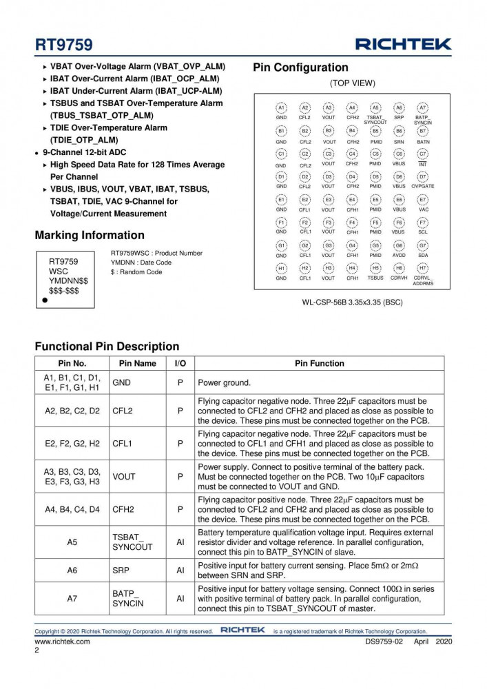 RT9759 datasheet page 2