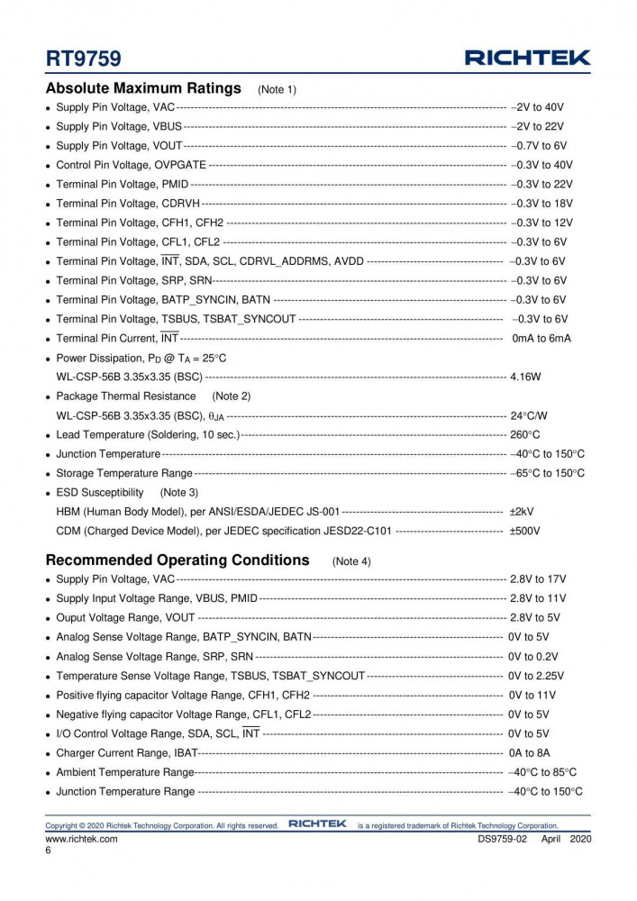RT9759 datasheet page 6