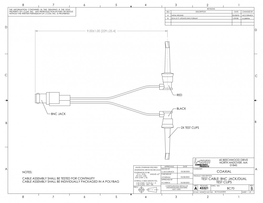 L-com BC70 technical document preview