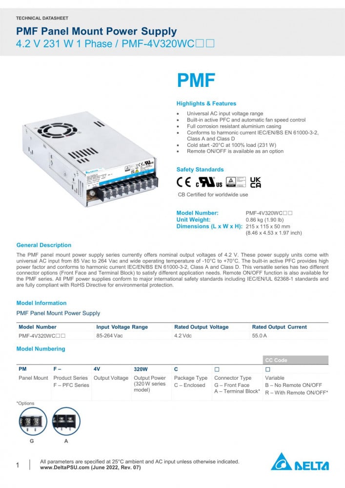 PMF-4V320WCAB datasheet page 1