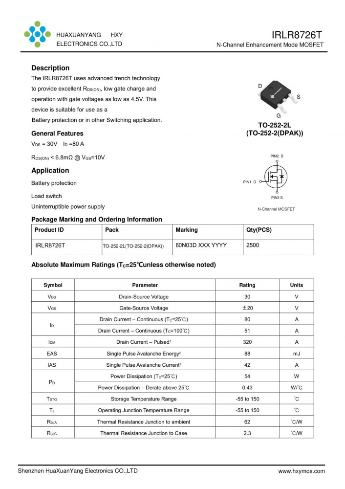 IRLR8726T datasheet page 1