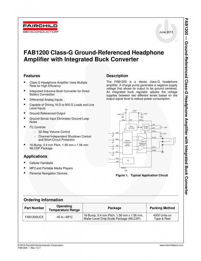 FAB1200UCX datasheet page 1