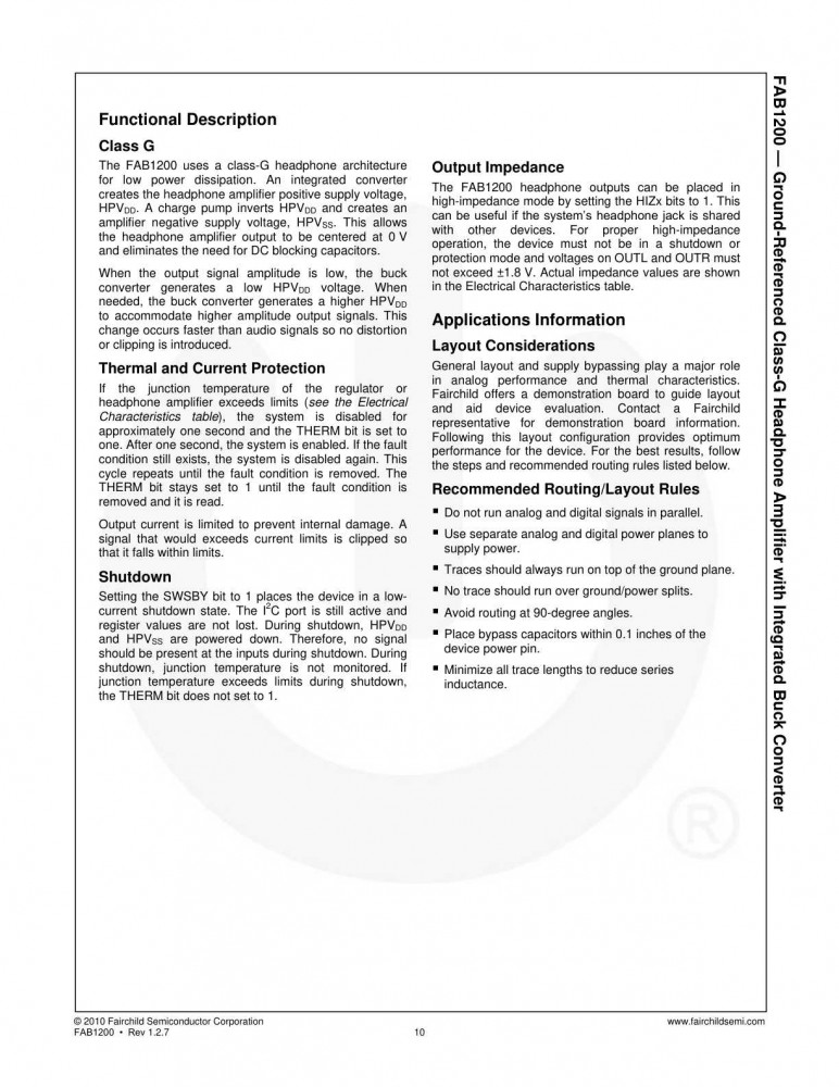 FAB1200UCX datasheet page 10