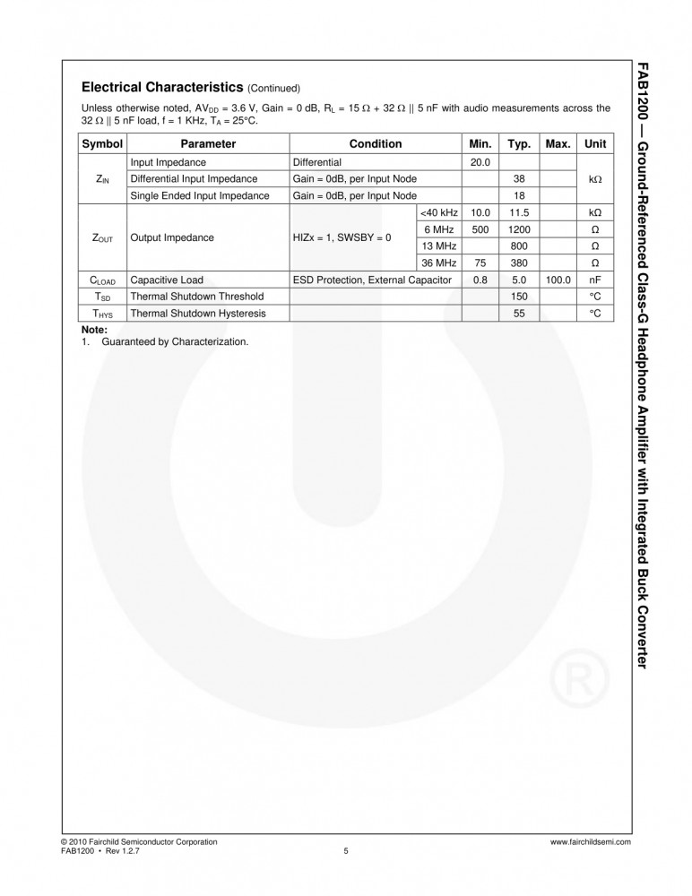 FAB1200UCX datasheet page 5