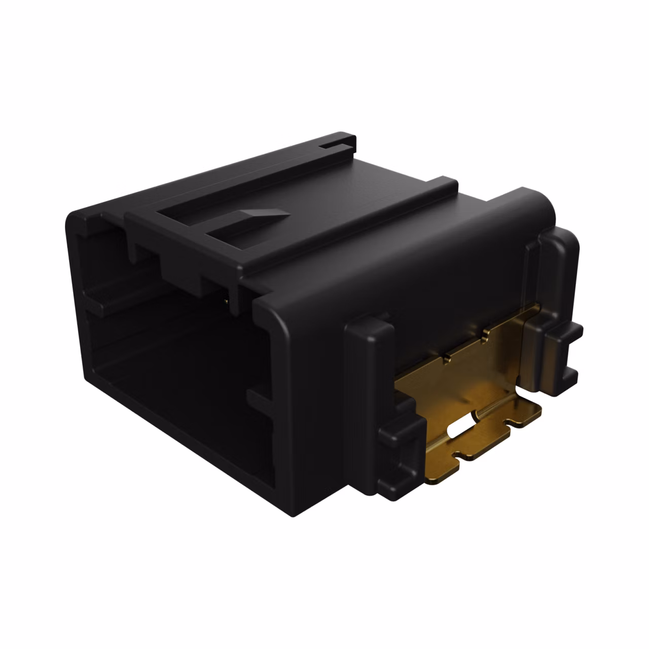 Mini50 Unsealed Header, UL 94 HB, Right-Angle, SMT, Single Row, 4 Circuits, Gold (Au) Plating, Polarization Option A, Black, Tube for sale