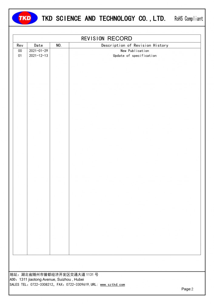 SF32WK32768D91T004 specification page 2