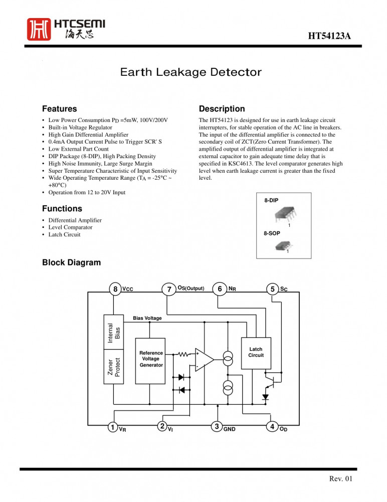 HT54123ARZ datasheet page 1