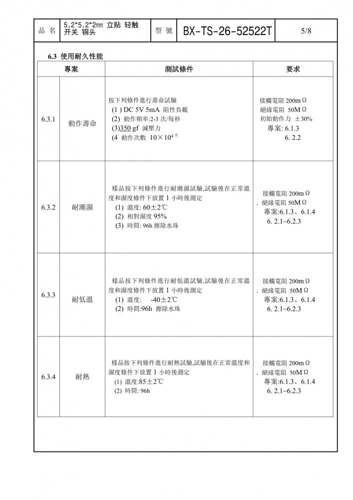 BX-TS-26-52522T specification page 6