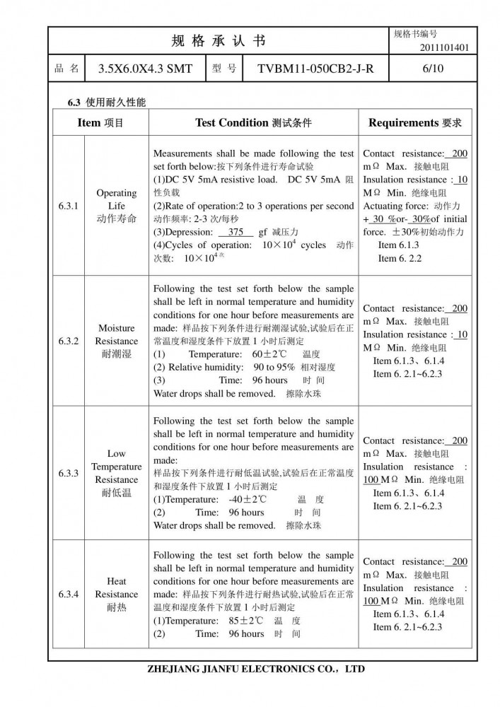 TVBM11-050CB2-J-R specification page 7