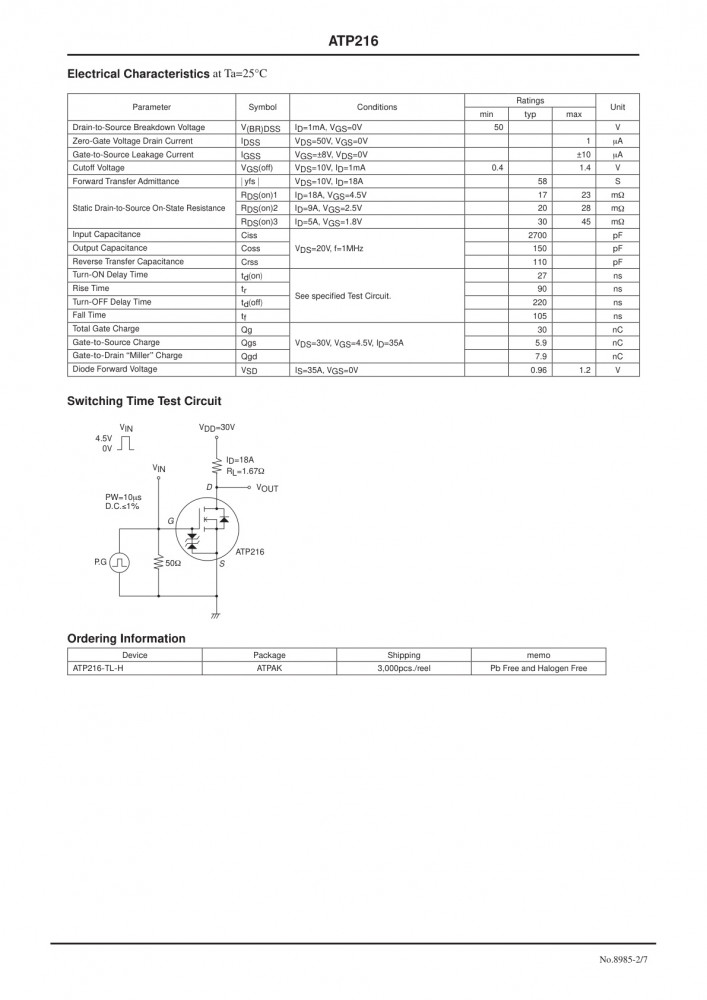ATP216 datasheet page 2