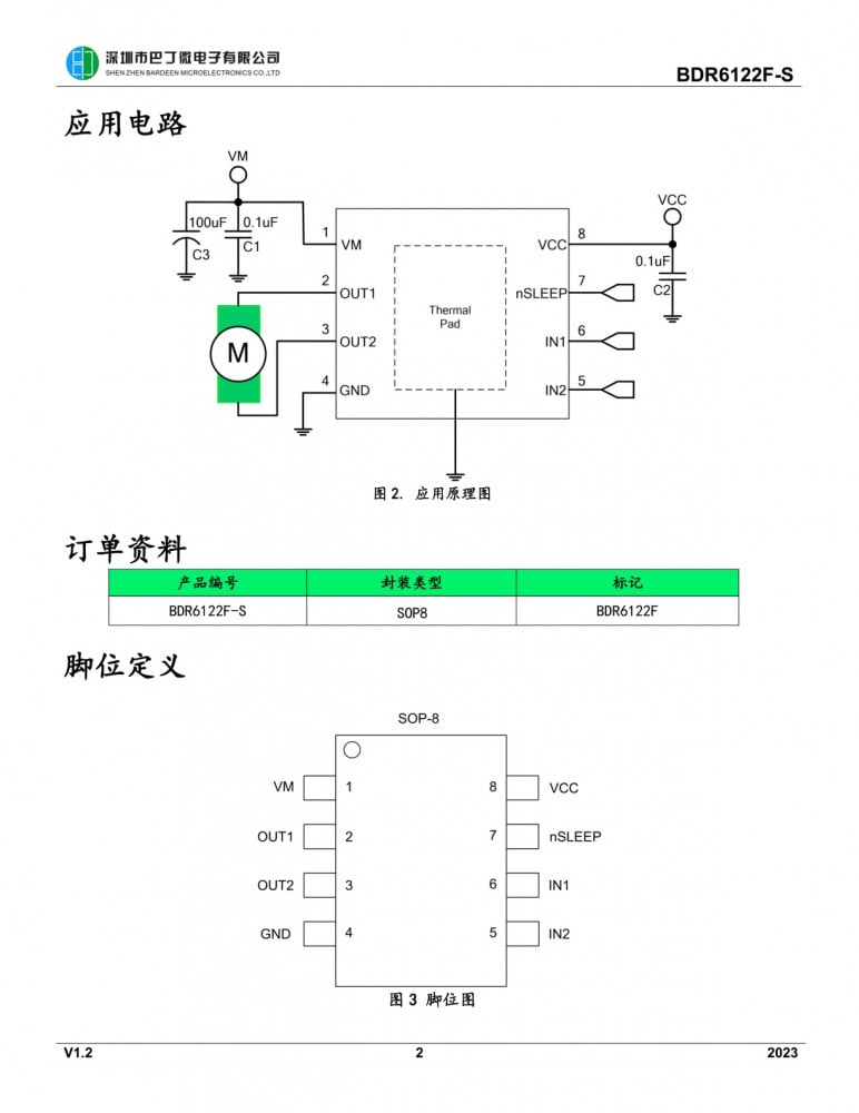 BDR6122F-S datasheet page 2