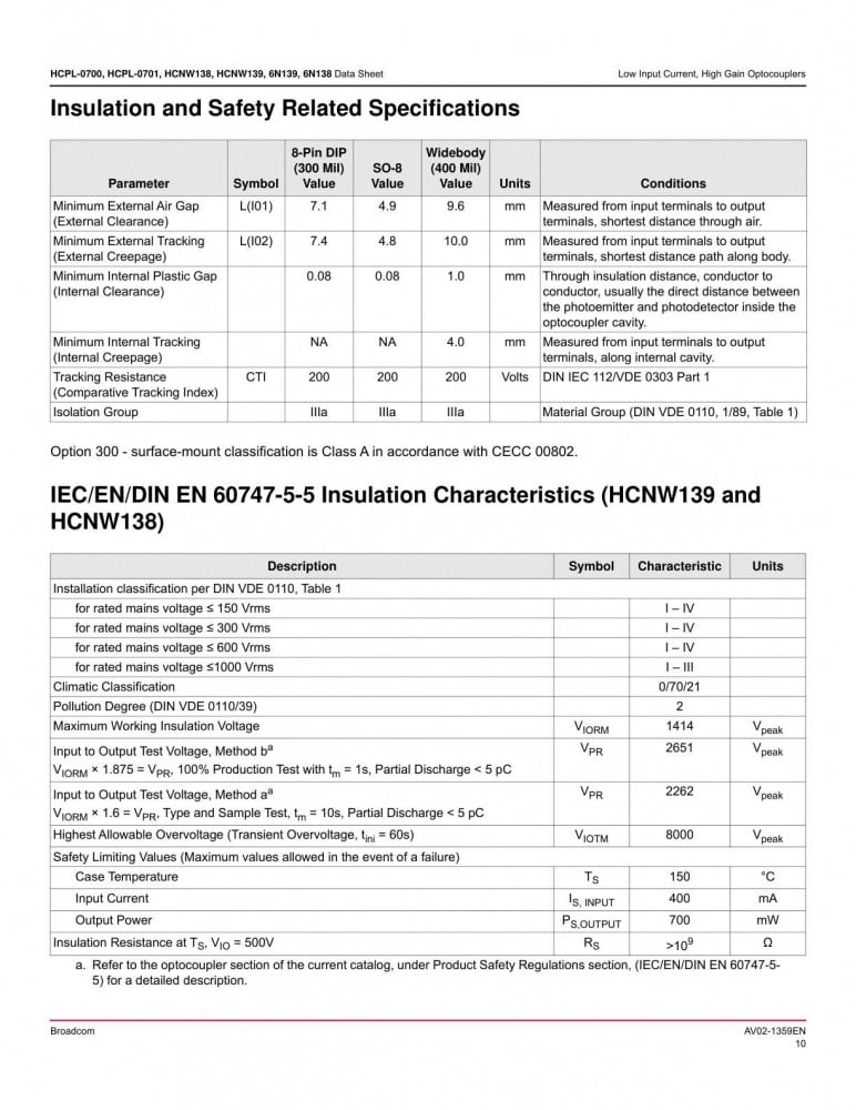 6N138 datasheet page 10