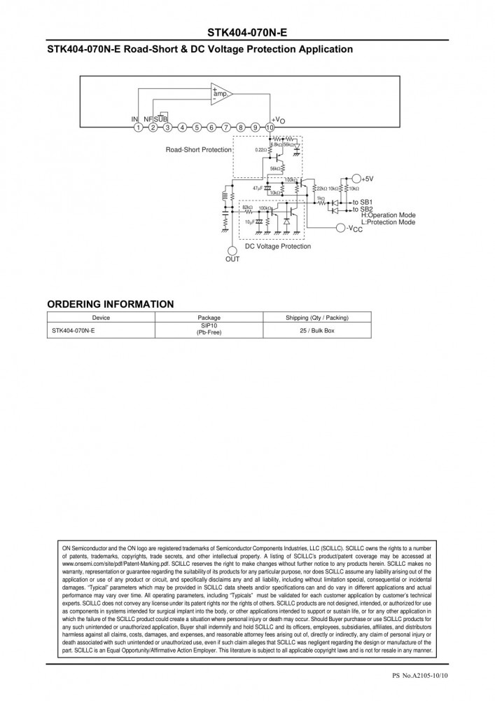 STK404-070N-E technical document page 10