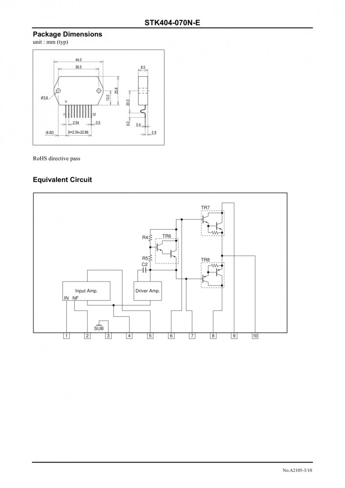 STK404-070N-E technical document page 3