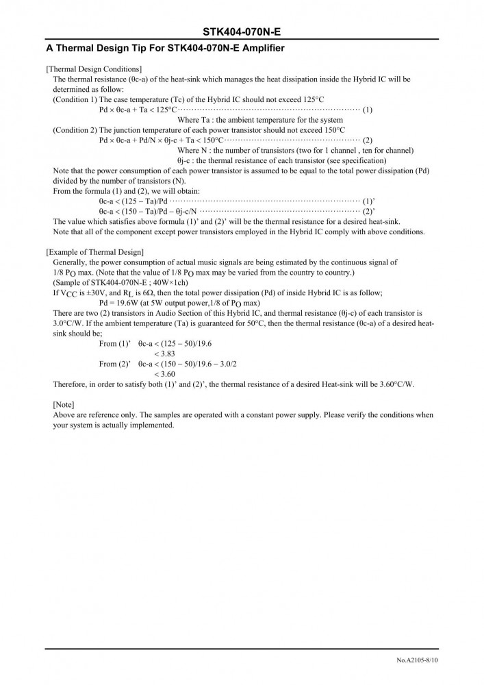 STK404-070N-E technical document page 8