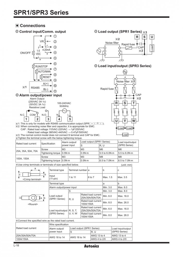 SPR1/SPR3 technical document page 7
