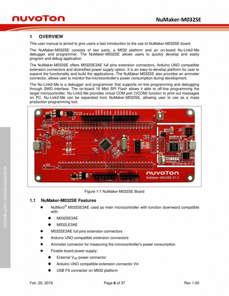 NuMaker-M032SE document page 6