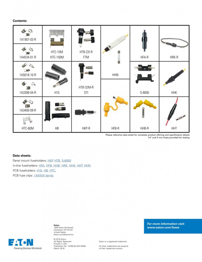 Eaton Bussmann FUSE-ACC-KIT datasheet page 2
