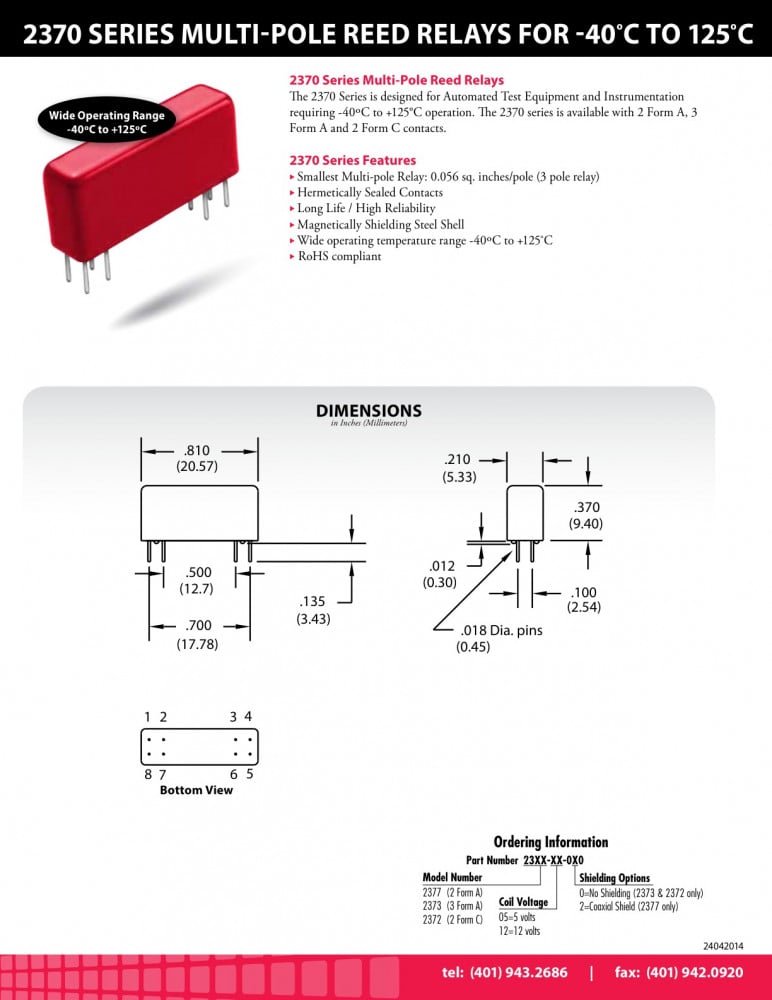 COTO 2370 Series datasheet page 1