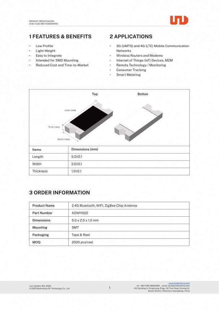 ADWH002 datasheet page 3