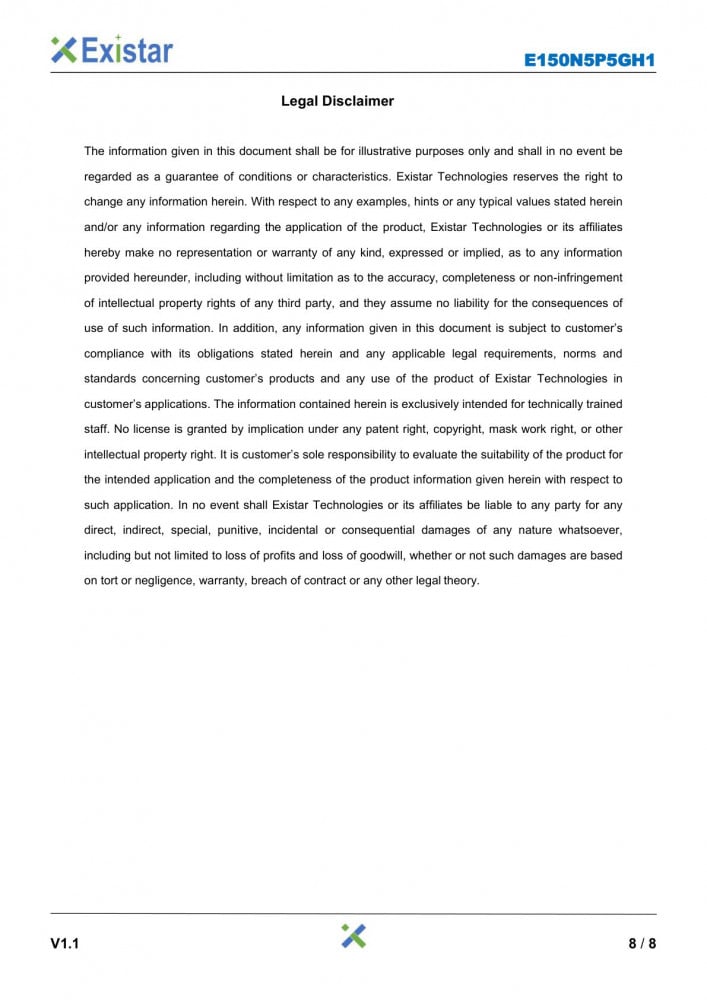 E150N5P5GH1 datasheet page 8