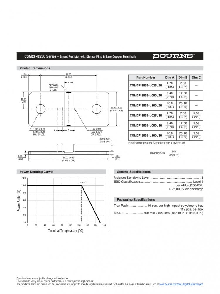 BOURNS CSM2F-8536 series datasheet page 2
