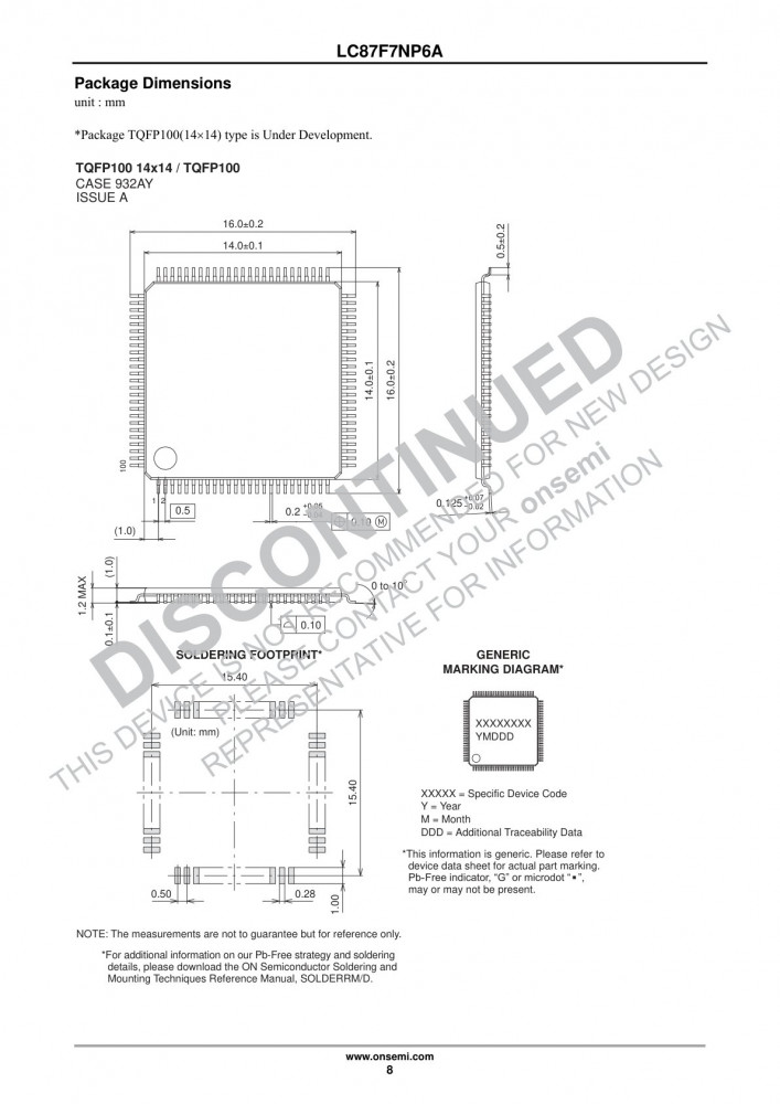 LC87F7NP6A datasheet page 8