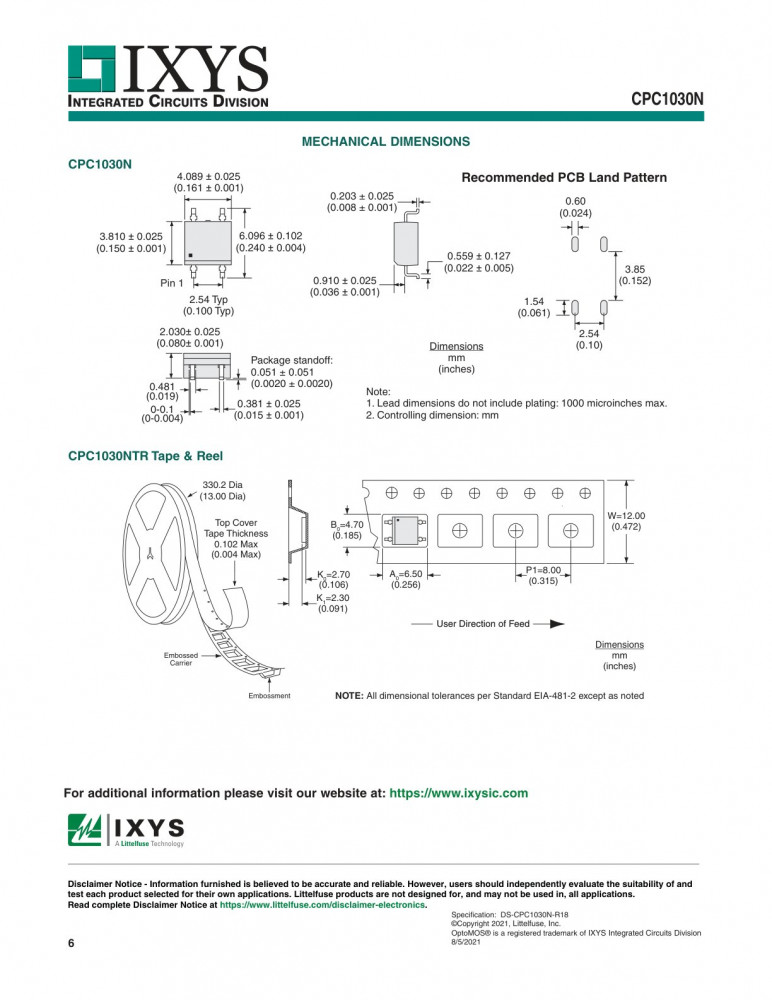 CPC1030N technical document page 6