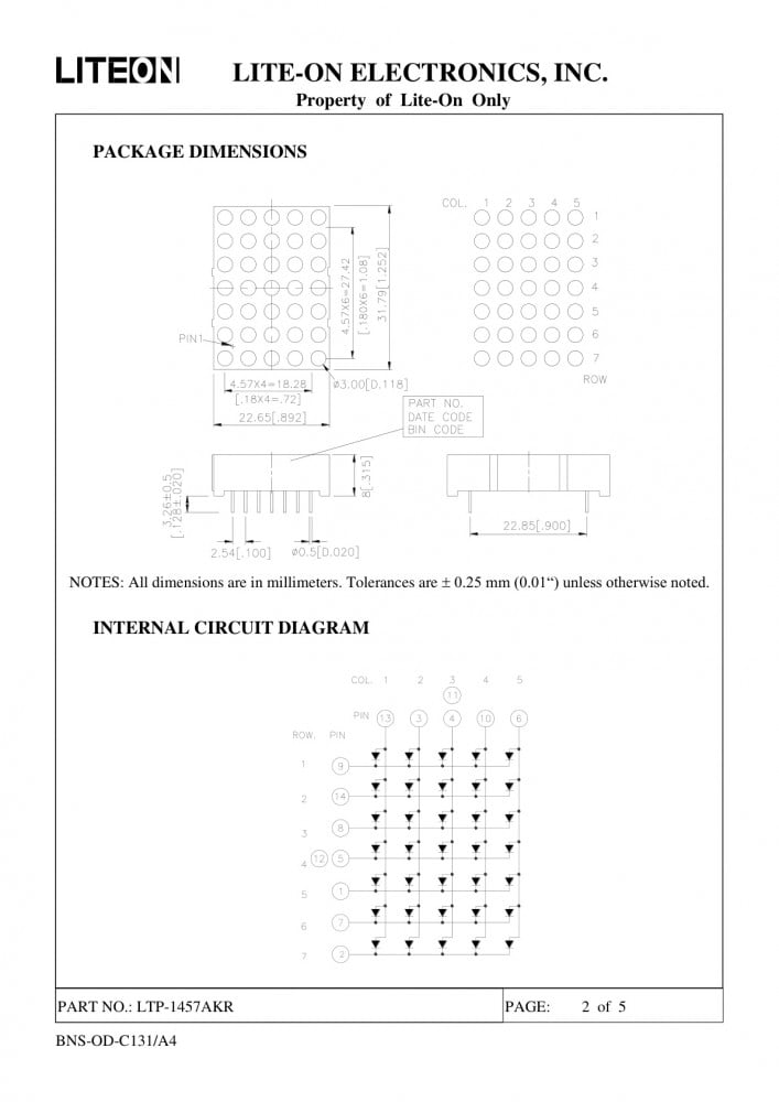 LTP-1457AKR datasheet page 3