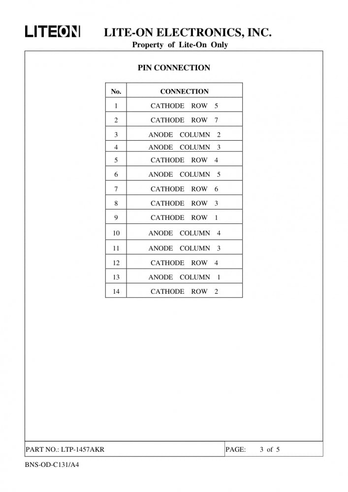 LTP-1457AKR datasheet page 4