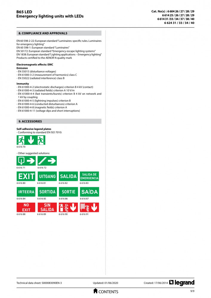 Legrand technical document page 9