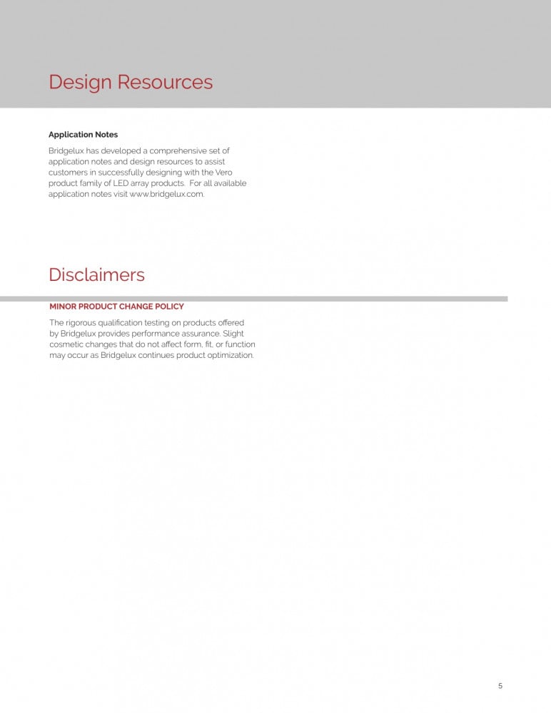 Bridgelux Vero Wire Harness datasheet page 7