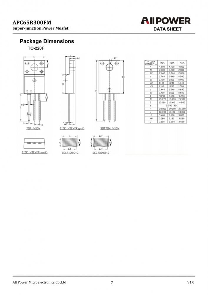 APC65R300FM datasheet page 7