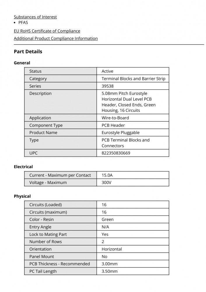 Molex 395386016 technical document page 2