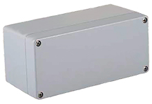 Enclosure, Die-cast Aluminum, S-8100 Series, without External Mounting Flanges, 160 x 100 x 81mm Outside Dimensions, Sandblasted
