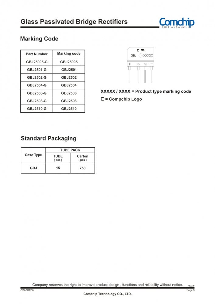 GBJ2504-06-G datasheet page 3