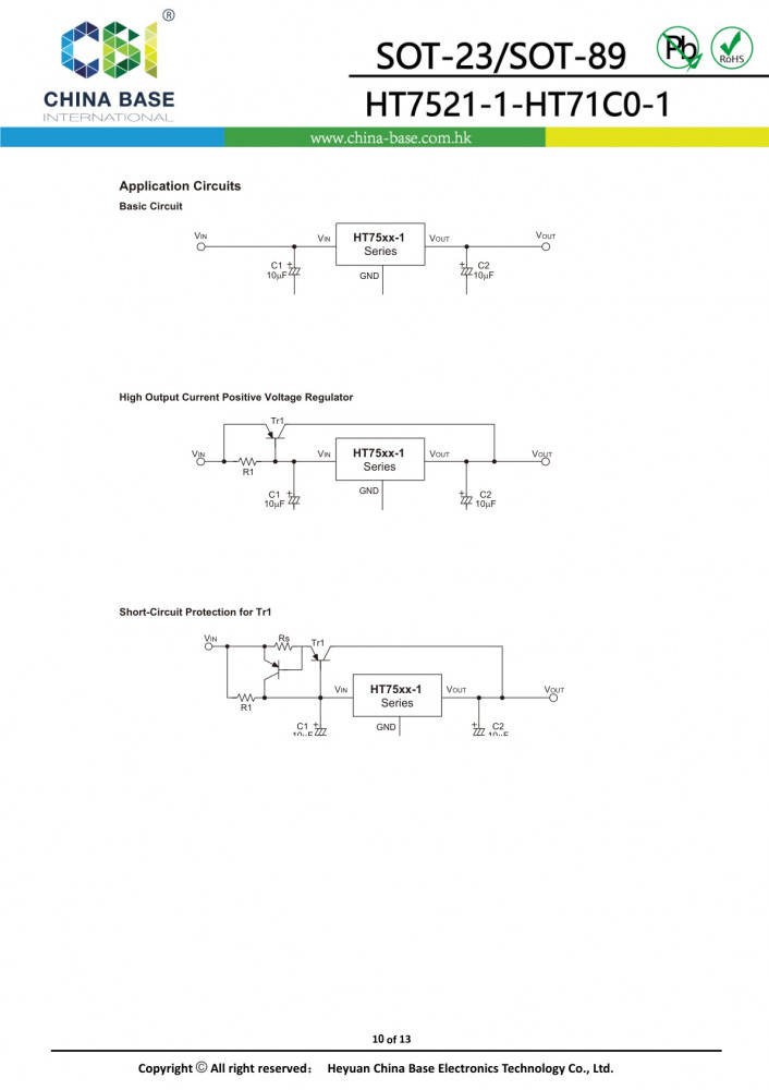 CBI HT7550 datasheet page 10