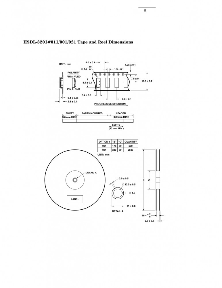 HSDL-3201 datasheet page 8