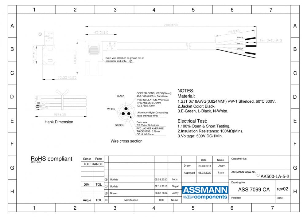 AK500-LA-5-2 technical drawing preview