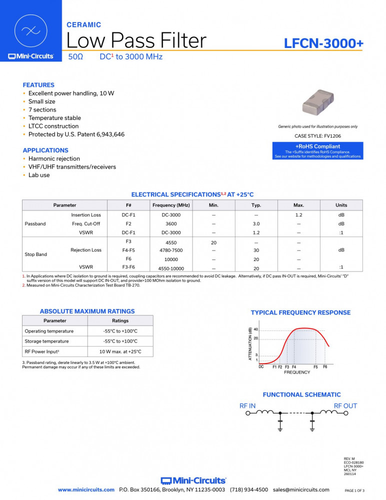 LFCN-3000+ technical document page 1