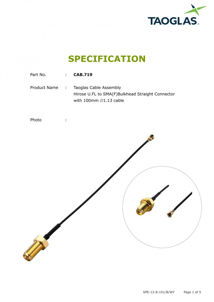 CAB.719 technical document page 1