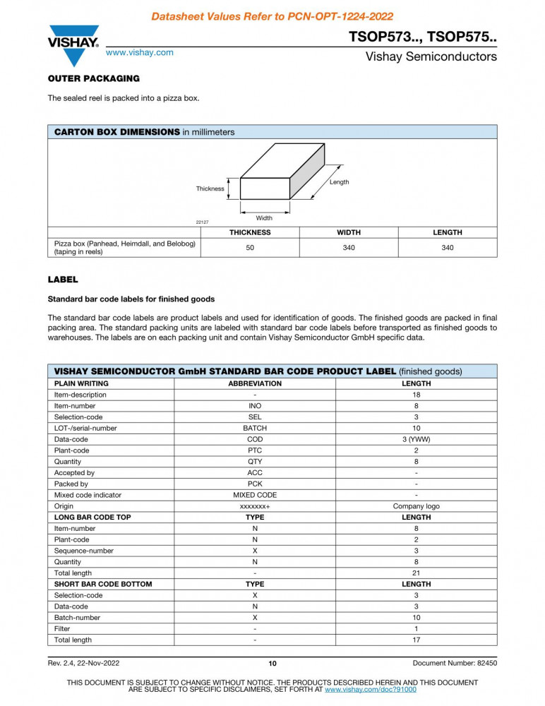 TSOP57356HTT1 datasheet page 10