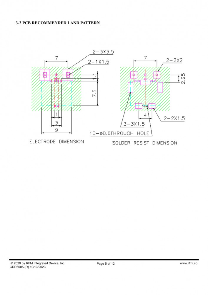 CDR6005 specification page 5