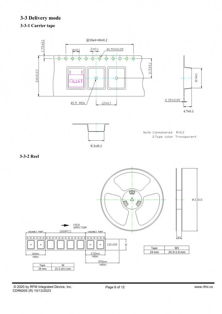 CDR6005 specification page 6