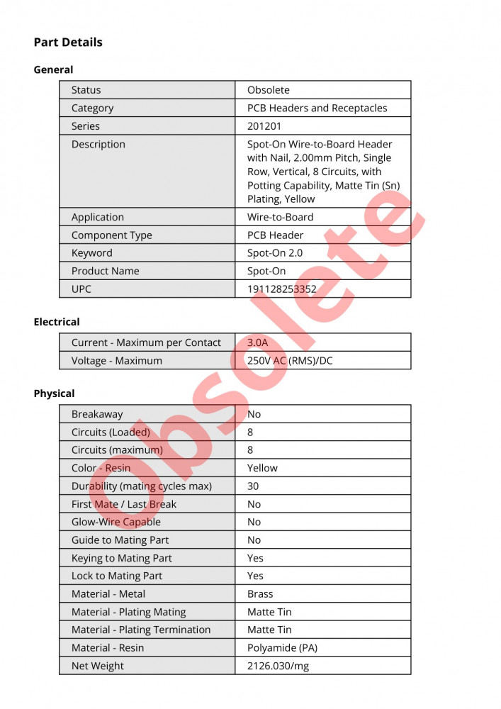 MOLEX 2012010083 technical document page 2