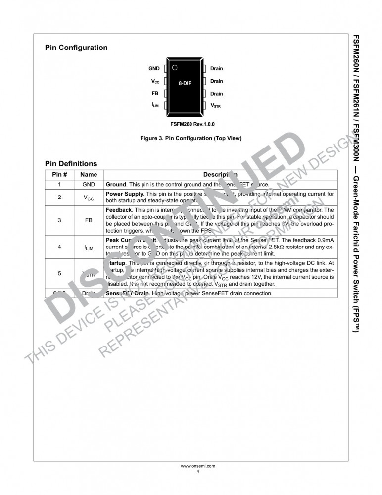 FSFM260 datasheet page 4