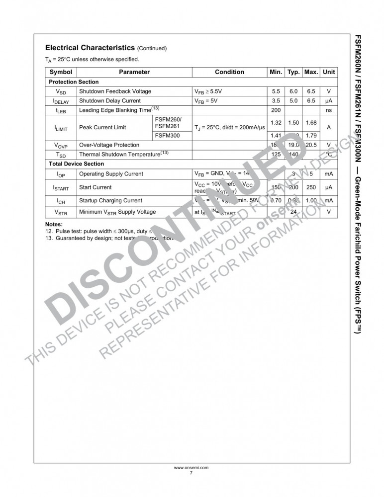 FSFM260 datasheet page 7
