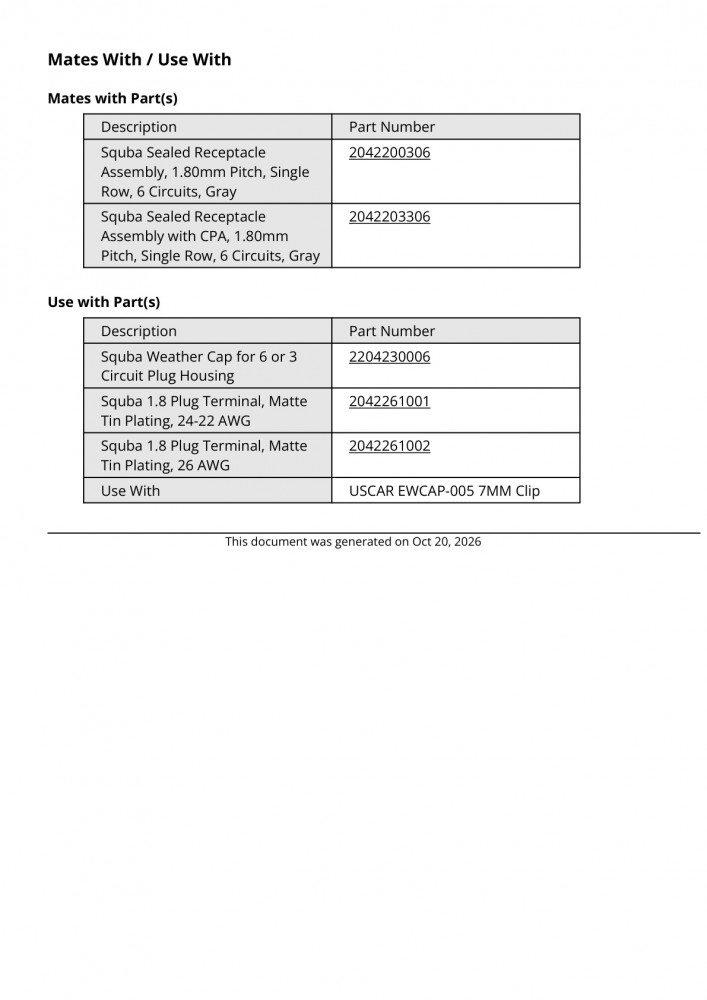 MOLEX 2042233306 technical document page 3
