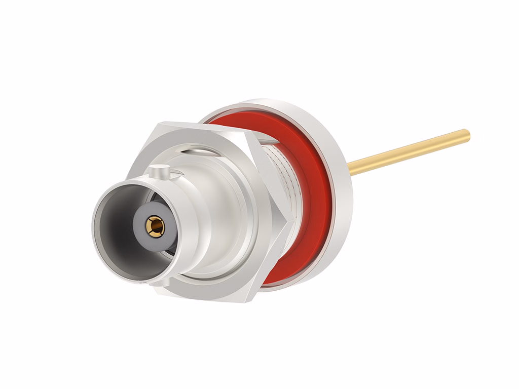 MPRF Plug, Standard, Right-Angle, Crimp, RG316 Cable, with Retention Clip, Tray, 50 Ohms