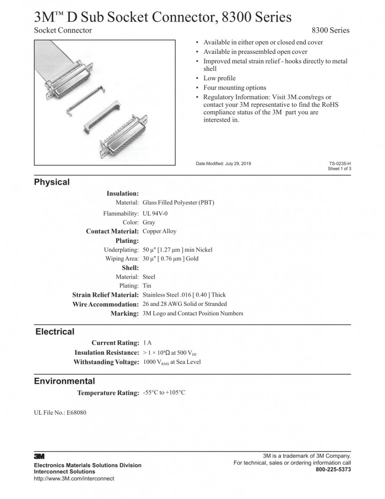 3M M7SSK-2506J technical document page 1